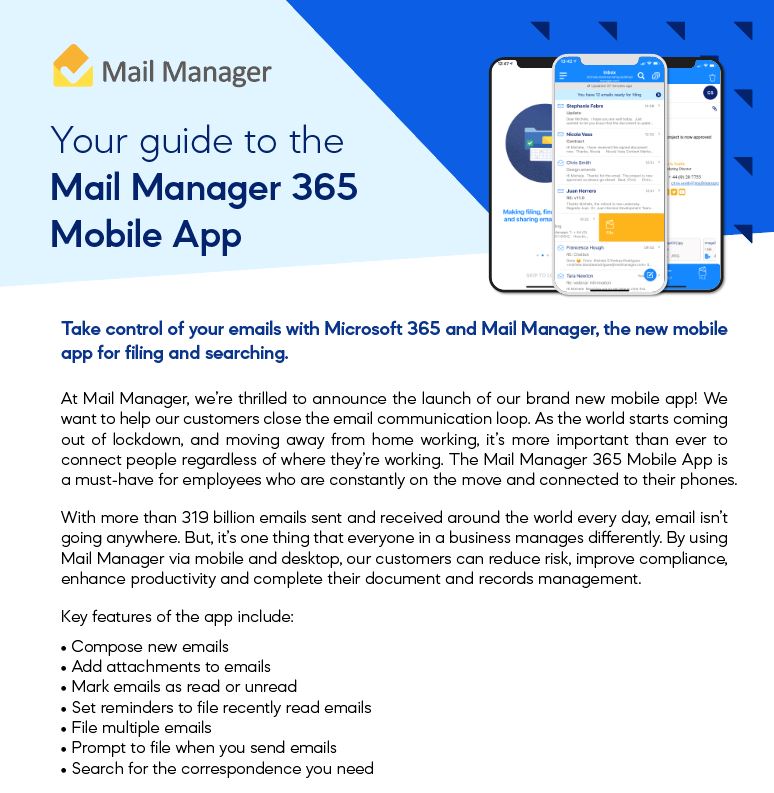 Introducing the Mail Manager 365 Mobile App!